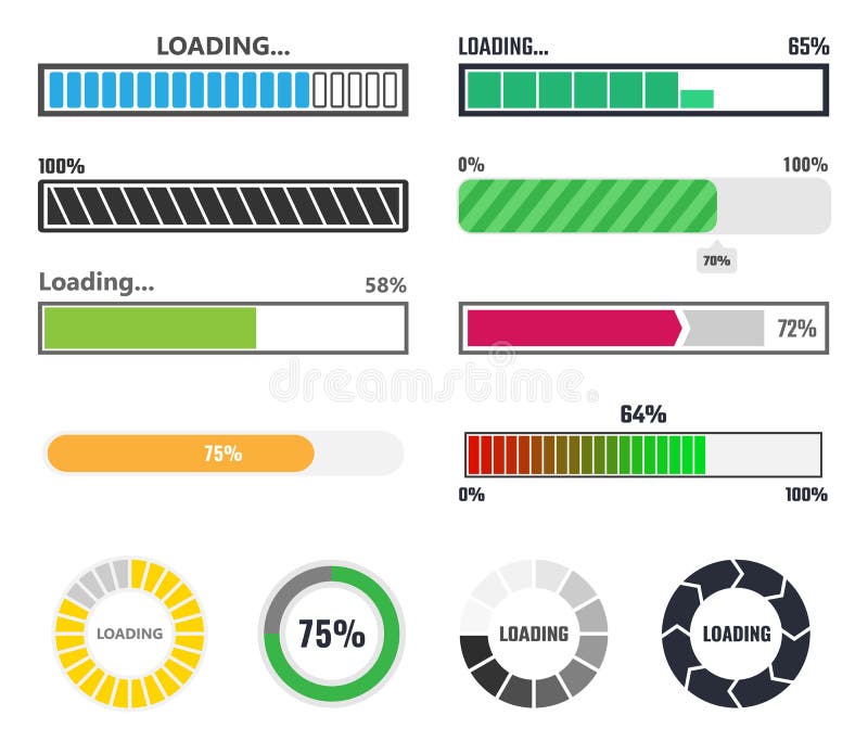 Loading Bar Vector Illustration Stock Vector - Illustration of ...