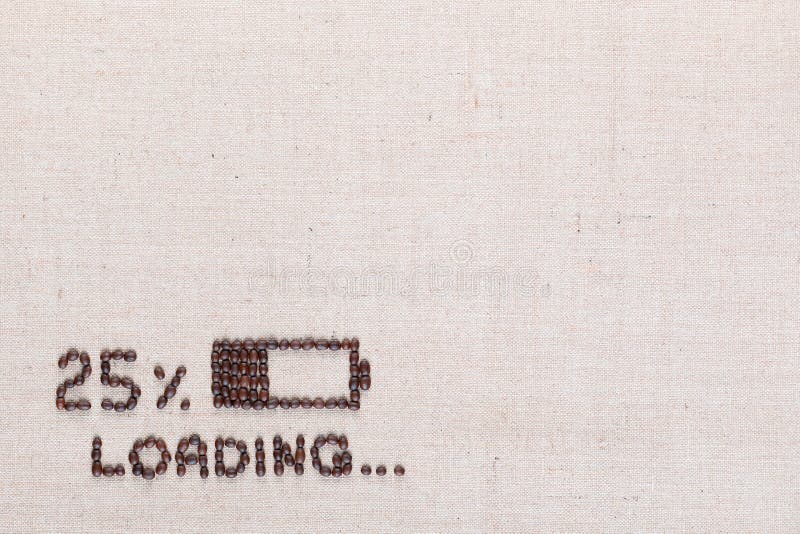 Loading Bar Showing 25 Percent Progress on Linea Texture Aligned Bottom ...