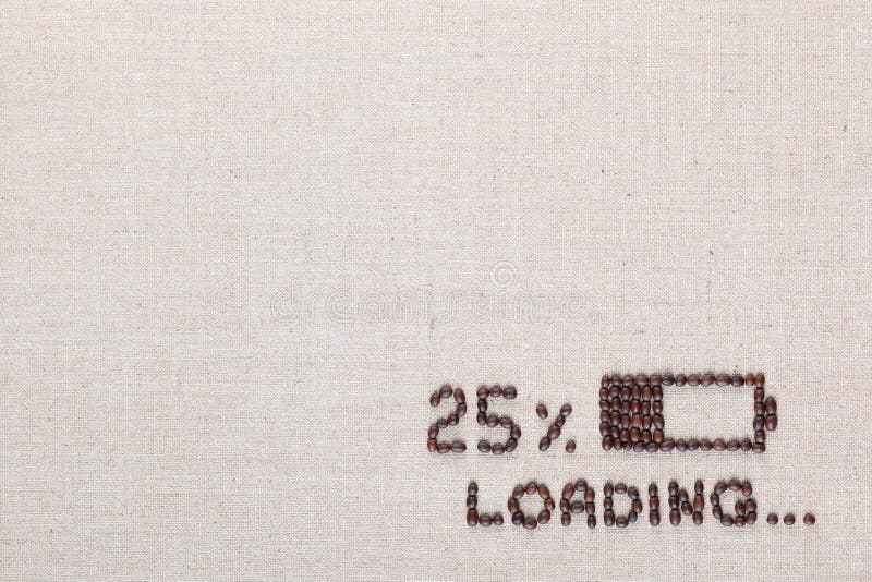 Loading Bar Showing 25 Percent Progress on Linea Texture Aligned Bottom ...