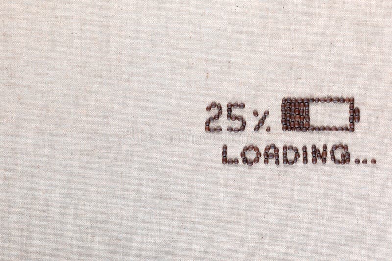 Loading Bar Showing 25 Percent Progress on Linea Texture Aligned Middle ...