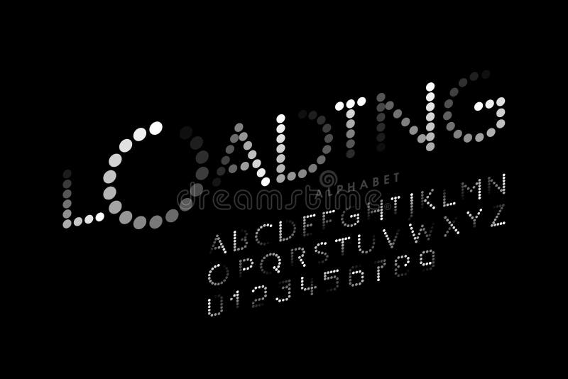 Loading bar style font stock vector. Illustration of display - 171178071