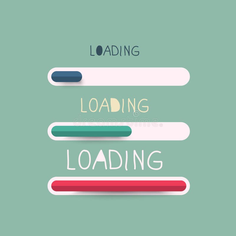 Loading Bar Vector Symbol stock vector. Illustration of website - 137213401