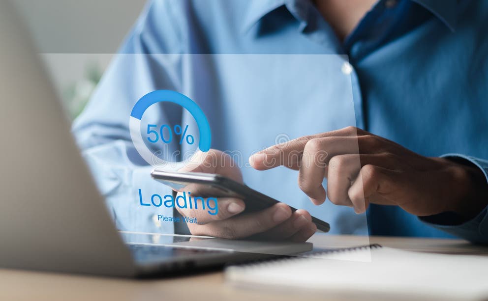 Loading Loading Bar Waiting on Virtual Interface Screen. Progress Bar ...