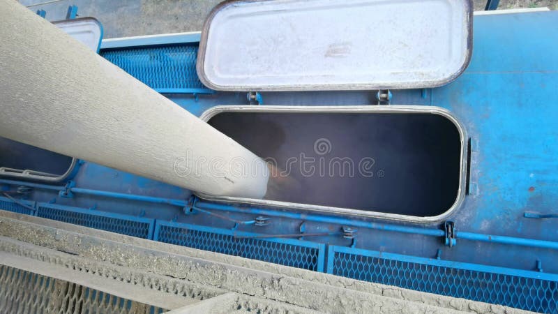 Loading Barge with a Crop of Wheat Grain Stock Video - Video of bulk ...