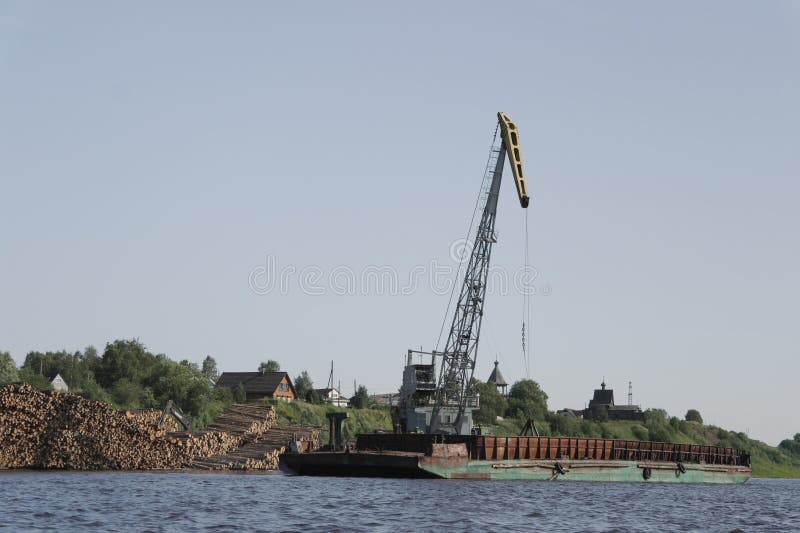 Loading Barge with Ramp stock photo. Image of outside - 88786588