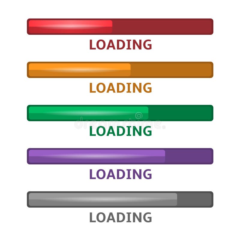 Loading bars stock vector. Illustration of process, computer - 57526698