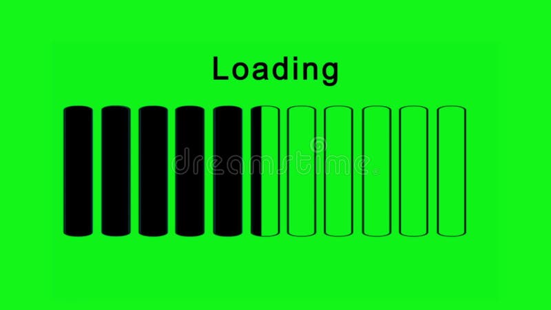 Loading Bars Horizontally - Green Screen Effect Stock Video - Video of ...