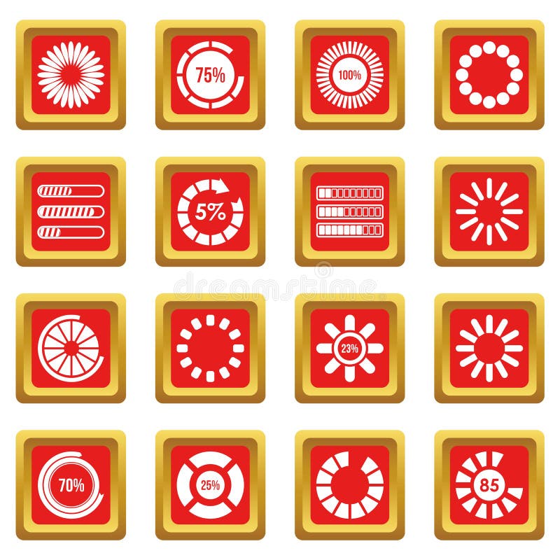 Loading Bars and Preloaders Icons Set Stock Vector - Illustration of ...