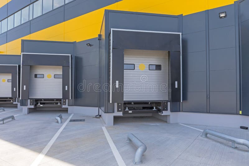 Loading Bay Doors stock photo. Image of dock, exterior - 208839360