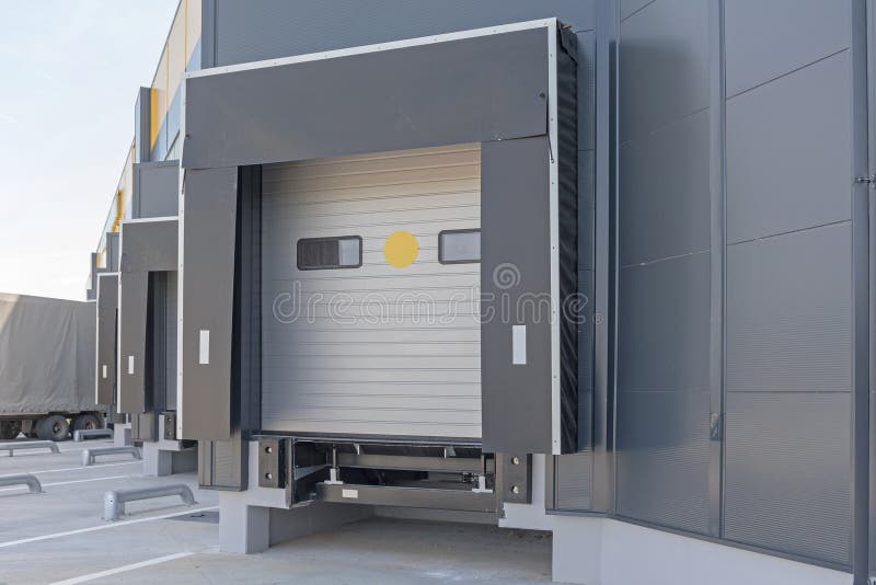Loading Bay Exterior stock photo. Image of closed, transportation ...
