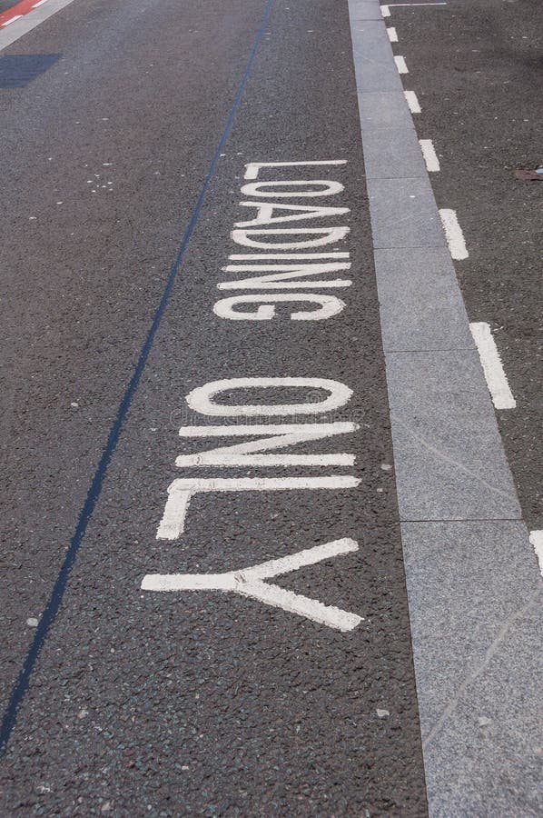 Loading Bay for Motorists, UK Stock Image - Image of forklift ...