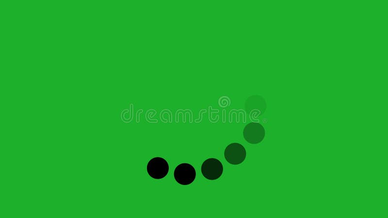 Black Loading Pattern Circle Waiting Animation on Green Screen 2 Stock ...