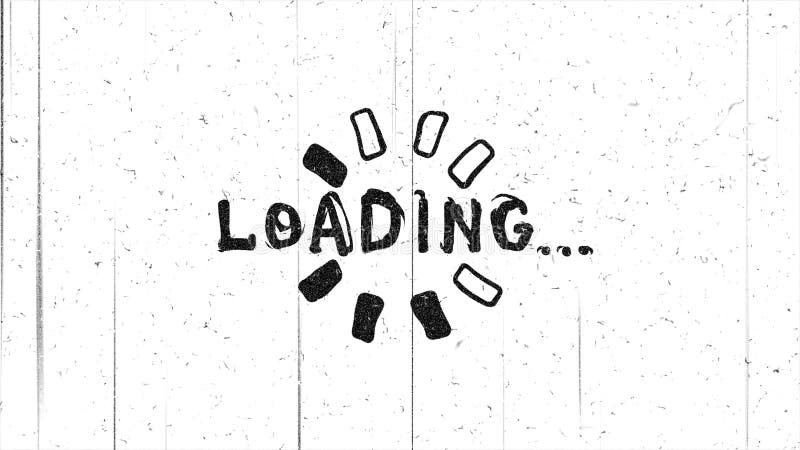 Loading Black Text on White Handwriting Illustration Stock Illustration ...