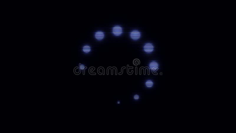 Loading Blue Circle Icon of Small Blinking Spheres Moving on Black ...