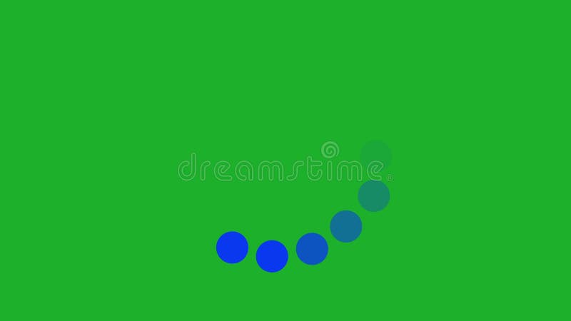 Loading Blue Dots Circle Animation Green Screen Progress Waiting Stock ...