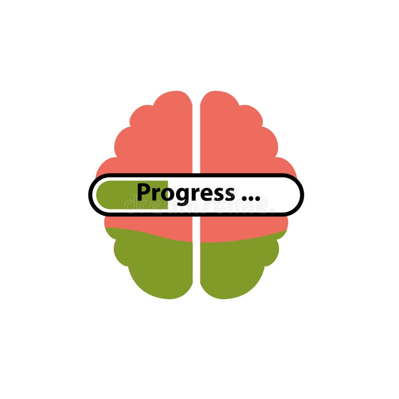 Loading Brain, Concept Design Intelligence Mind Sign Vector Stock ...