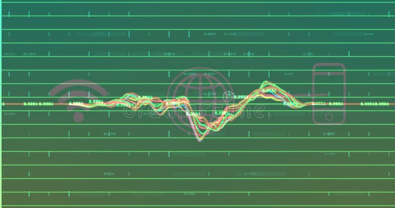 Upon Loading Bright Waveform Lines Oscillating Around Axis and Settling while Visualizing Data ...