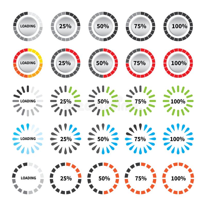 Loading and Buffering Icon Set. Preloaders. Vector Stock Vector ... Loading and Buffering Icon Set. Preloaders. Vector Stock Vector ...