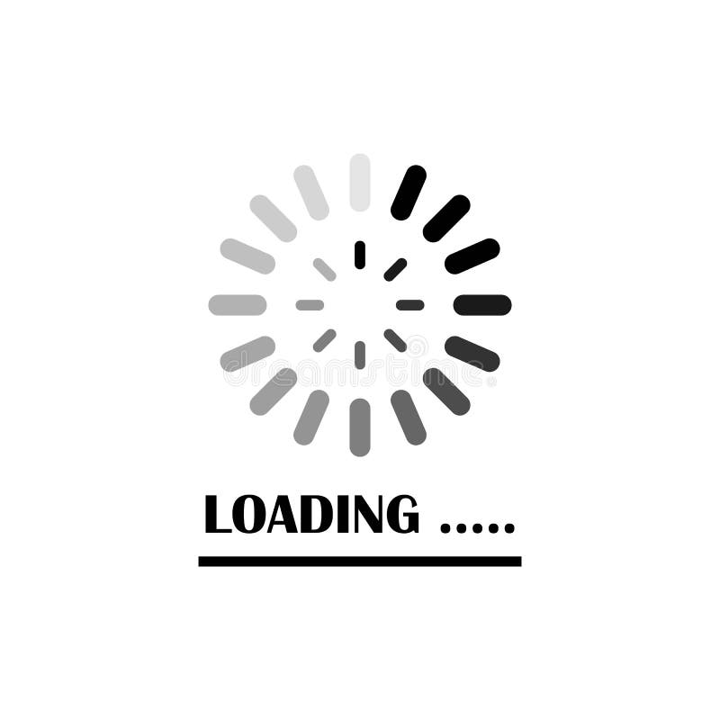 Loading or Buffering Icon Logo Stock Illustration - Illustration of ...