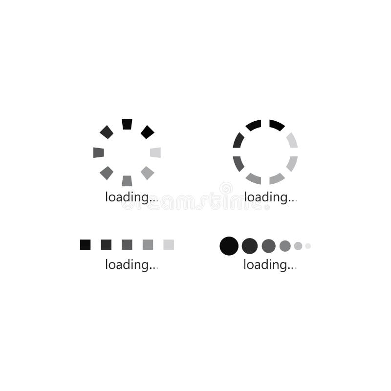 Loading or Buffering Icon Logo Template Stock Vector - Illustration of ...