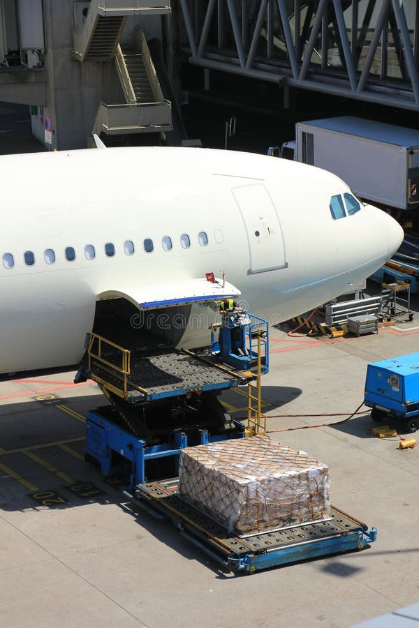 Man on Forklift Loading Cargo at Warehouse Stock Photo - Image of ...