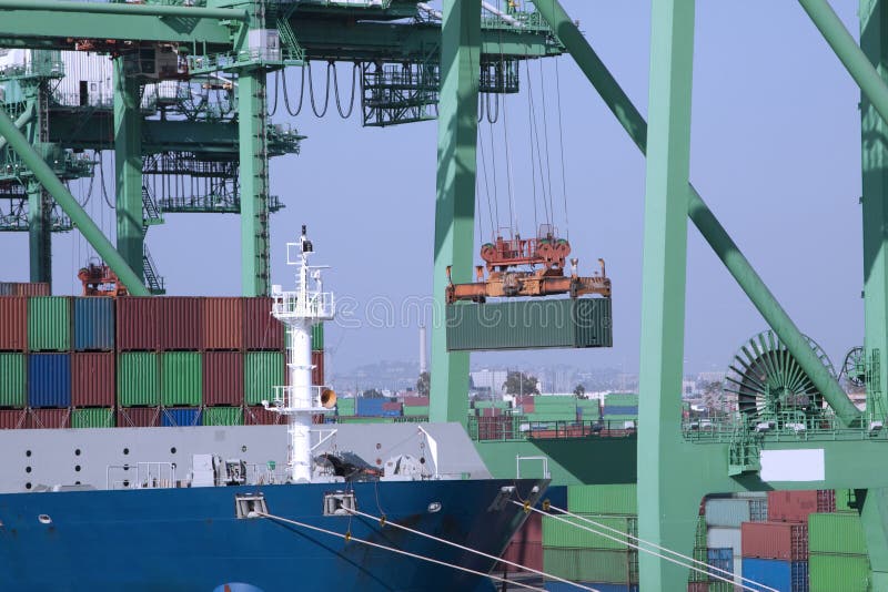 Crane loading ship stock image. Image of crate, delivery - 11200543