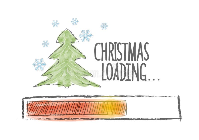 Loading Christmas. the Load Progress Indicator is Christmas Stock ...