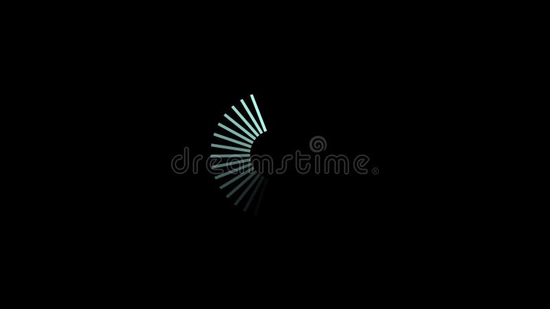 Loading Circle Animation on Black Transparent Background with Alpha ...