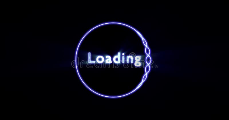 Loading Circle Icon Animation. Futuristic Waving Ring. 4K Clip with ...