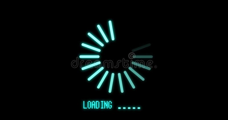 Loading Circle Icon on Black Background Stock Footage - Video of round ...
