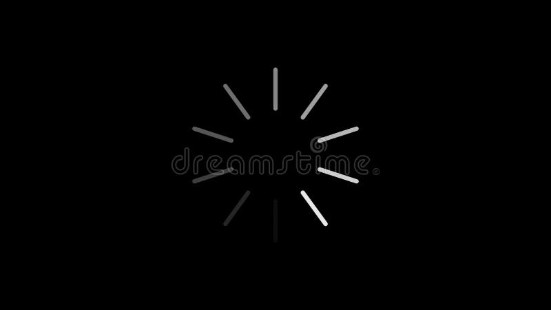 Loading Circle Icon on Black Background. Buffering Spinner Download or ...