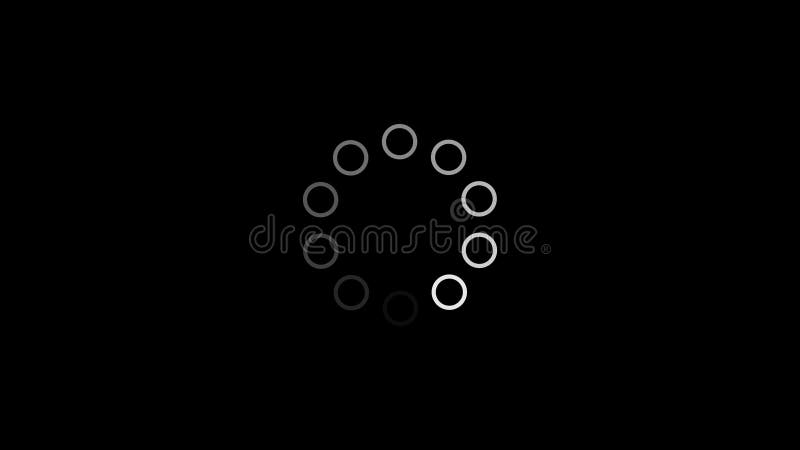Loading Circle Icon on Black Background. Buffering Spinner Download or ...