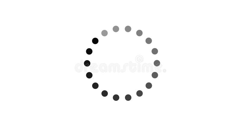 Loading Circle Icon on Black Background Stock Footage - Video of ...