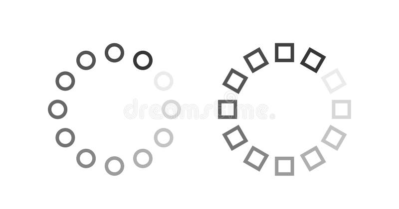 Loading Circle Icons, Isolated Circular Vector Symbols for Web ...
