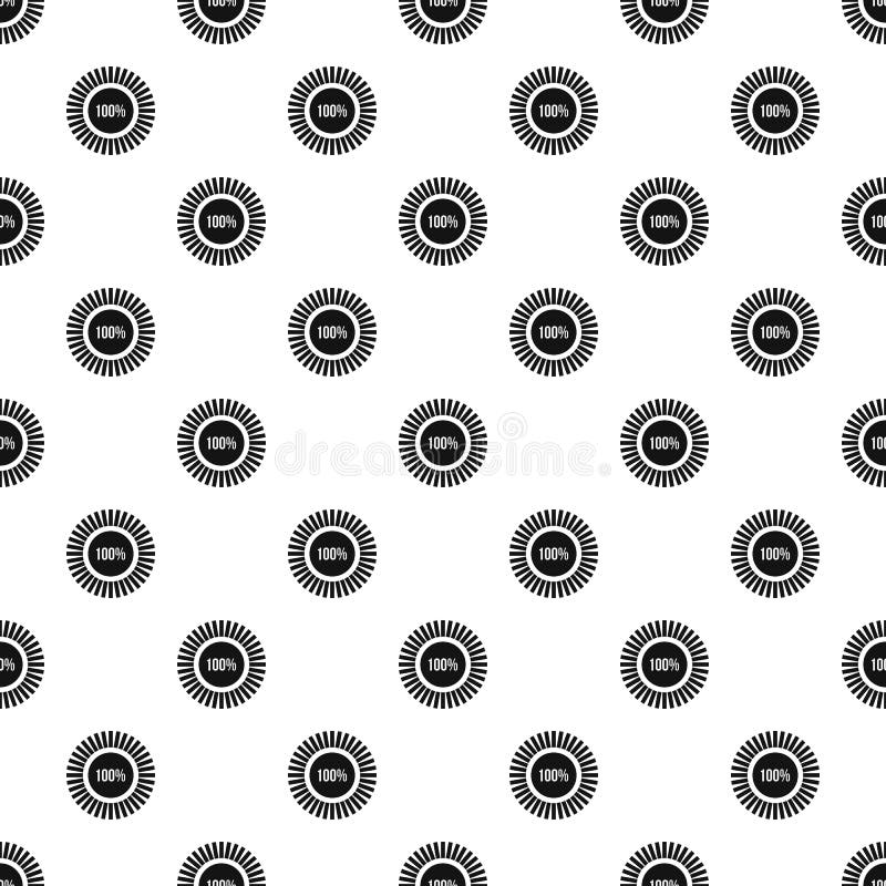 Loading Circle 100 Percent Pattern Simple Style Stock Vector