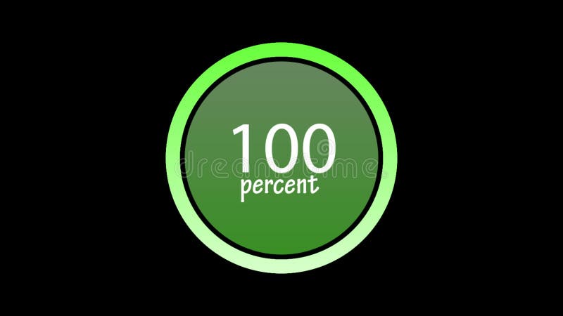 Loading Circle Ring. Loading Transfer Download Animation 0-100 on Black ...