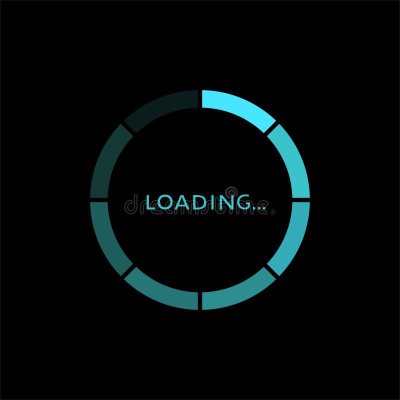 Loading circle symbol stock vector. Illustration of vector - 309080589