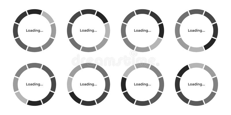 Loading Circles Shape Vector for Illustration Stock Vector ...