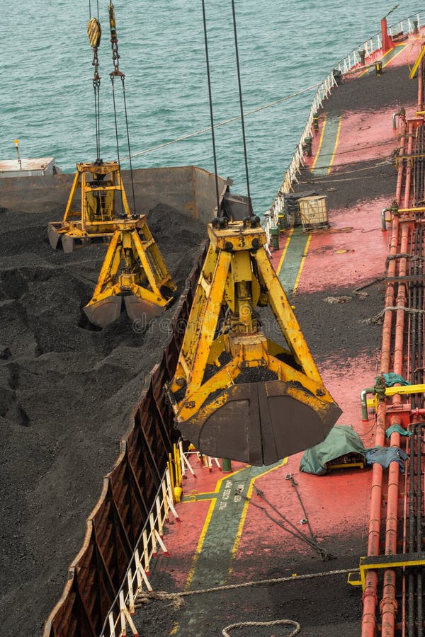 Offshore Barges with Crane and Platform Supply Vessel Mooring Near ...