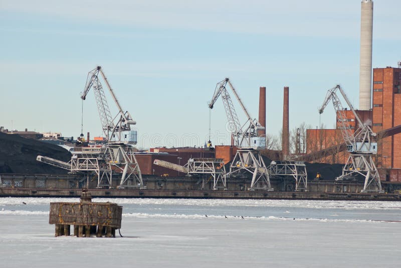 Loading of Coal in the Port. Stock Photo - Image of nautical, download ...