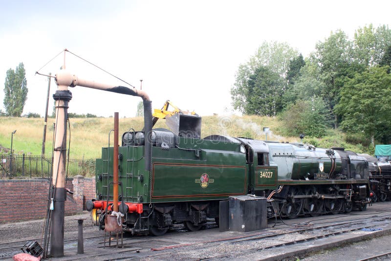 Loading Coal into Tender of Steam Locomotive Editorial Image - Image of ...
