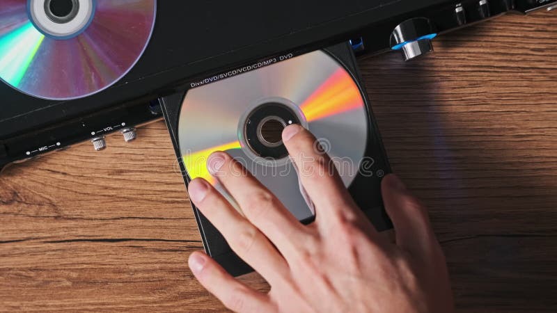 Loading Compact Disc into the CD Player Stock Footage - Video of ...