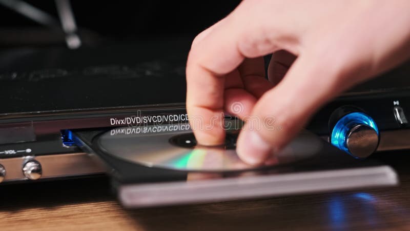 Loading Compact Disc from the CD Player Stock Video - Video of drive ...
