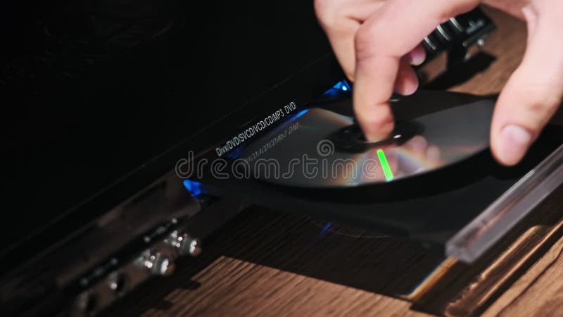 Loading Compact Disc from the CD Player Stock Video - Video of tray ...
