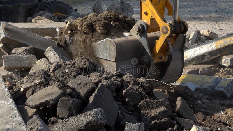 Loading and Removal of Construction Waste Stock Footage - Video of ...