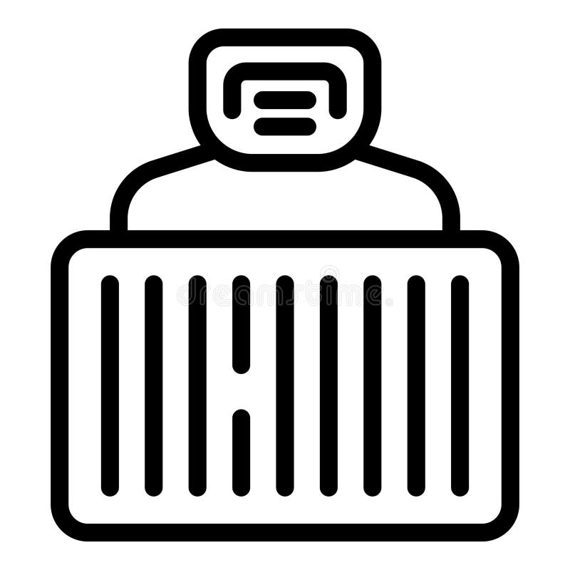 Loading Container Icon Outline Vector. Receptacle Gear Stock ...