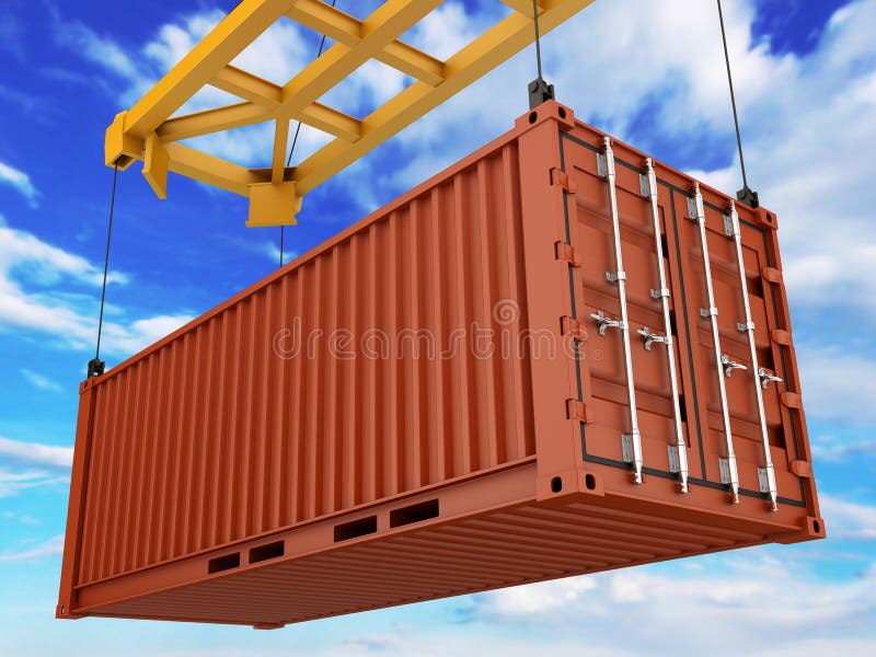 Loading Container stock illustration. Illustration of sending - 44386792