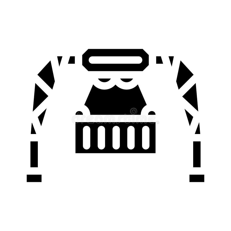 Loading Container Wholesale Glyph Icon Vector Illustration Stock Vector ...