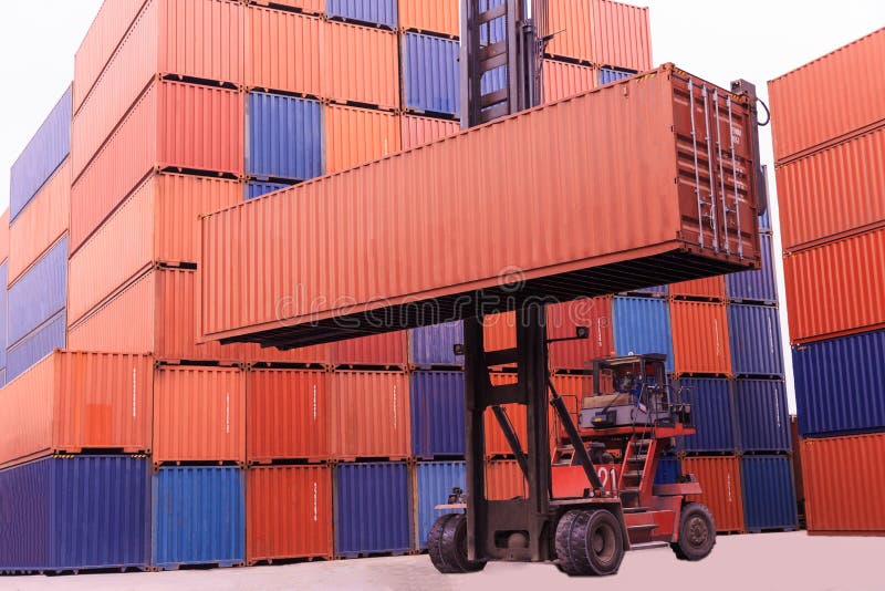 Loading Containers Box, Container Cargo Freight Ship for Logistic ...