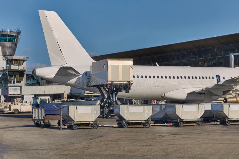Aircraft Ground Handling stock image. Image of load - 102404569